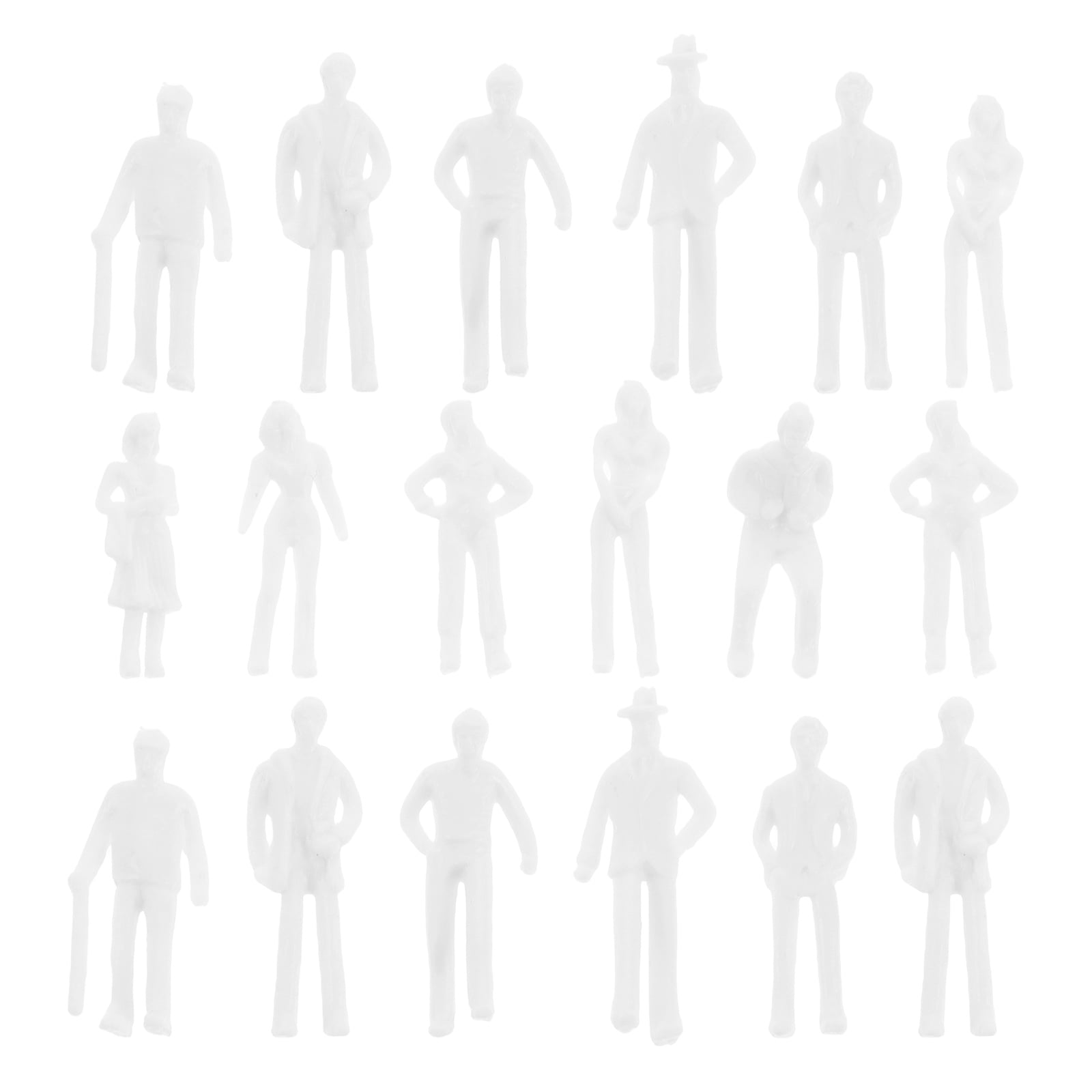 Dayesque 50pcs Unpainted Model People Miniature Scene Decoration ...