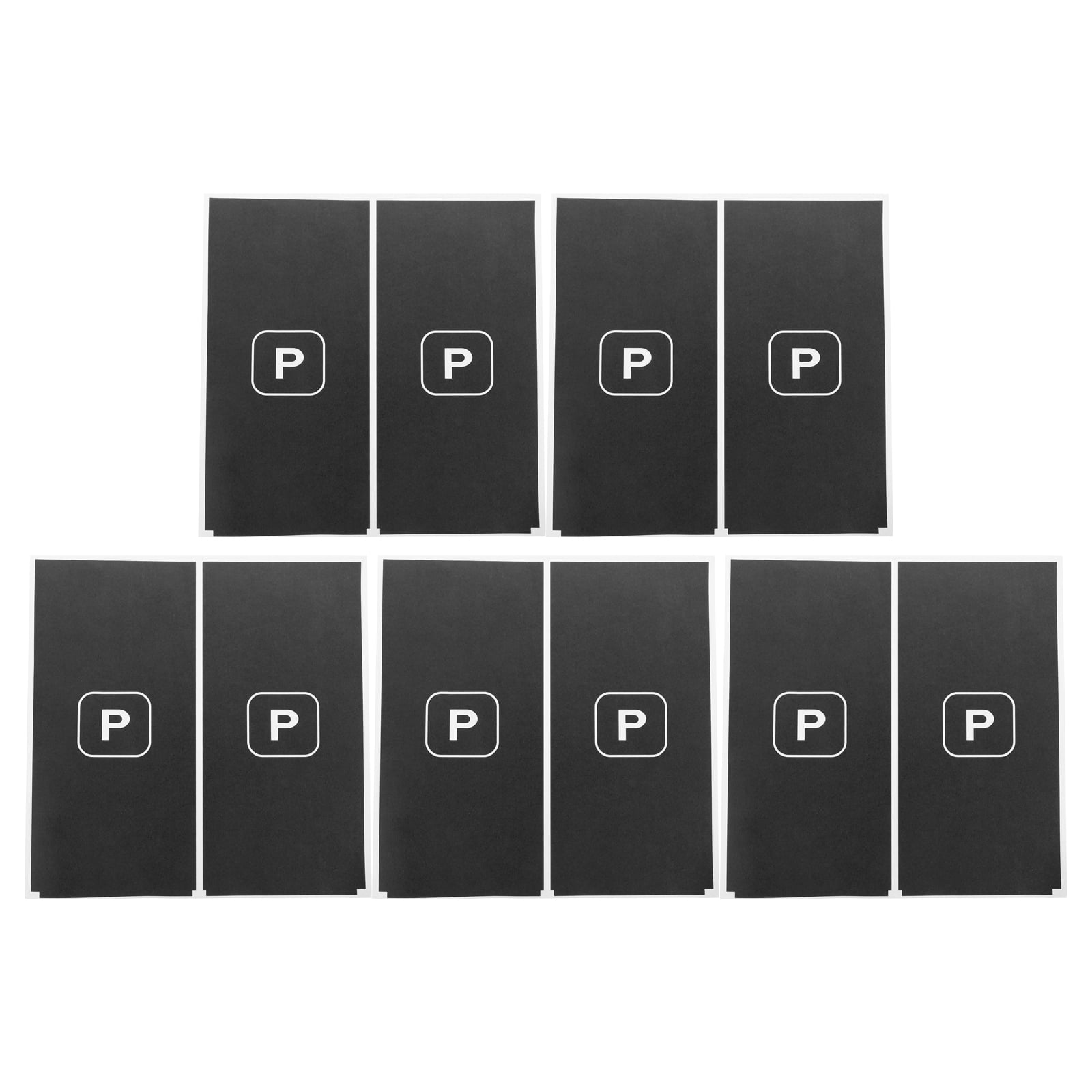WEUVEB Parking Space Stickers Black PVC and Easy to Use 5 Pieces for ...