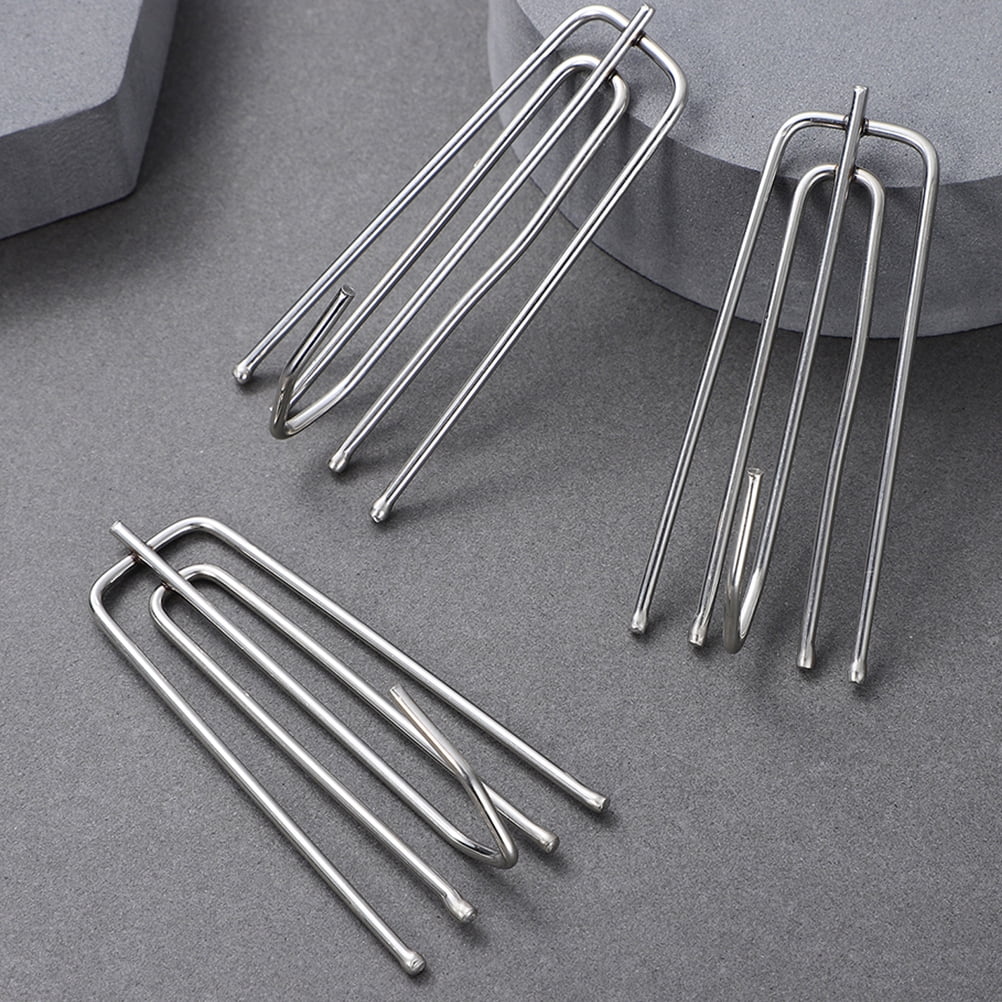 Dayesque 60pcs Stainless Steel Curtain Hooks Four Claw Design for ...