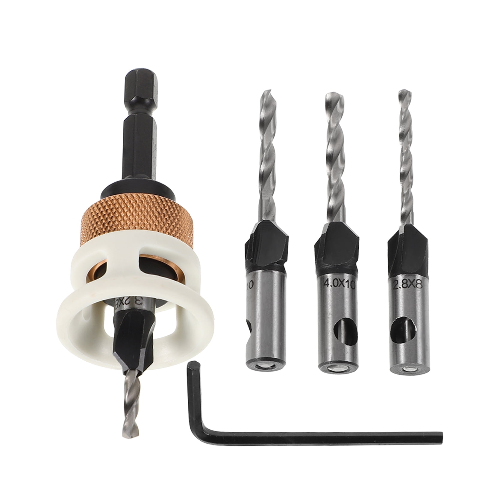 Dayesque 6pcs Adjustable Countersink Drill Bit Set Woodworking Bits Set ...