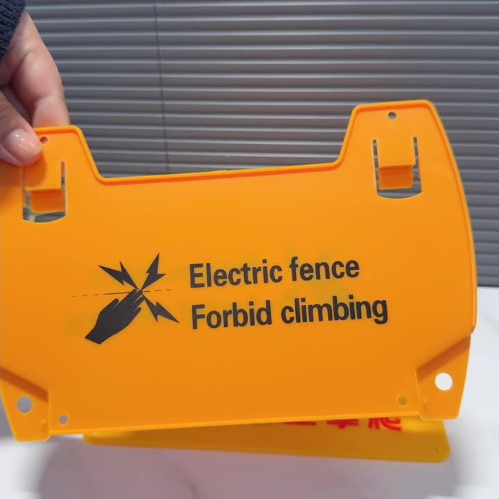 Dayesque 6pcs Electric Fence Signs Plastic Tags Industrial Warning ...