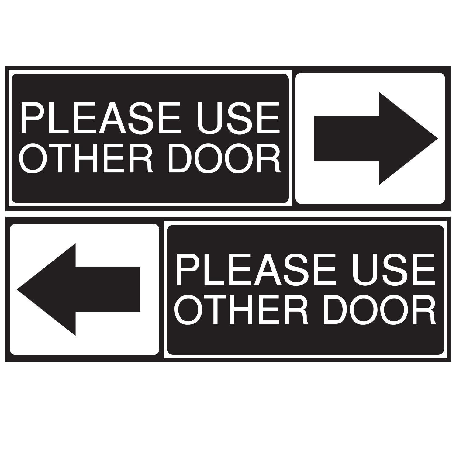 Dayesque 6pcs Please Use Other Door PVC Stickers Self-Adhesive Left ...