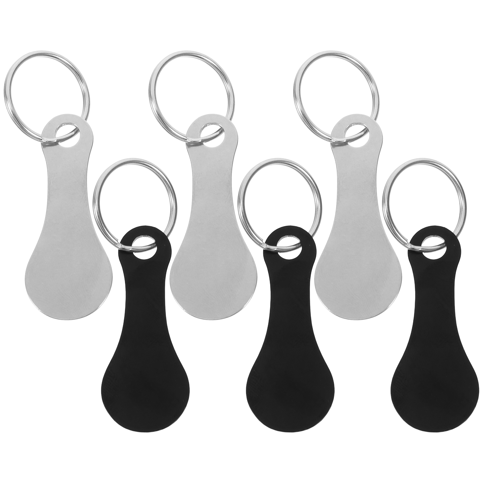 WEUVEB Funny Shopping Cart Coin Keychain Stainless Steel Assorted Color ...