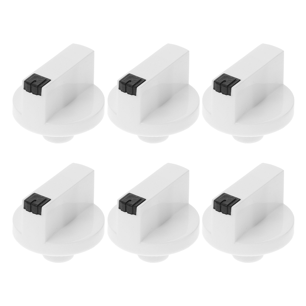 WEUVEB 6Pcs Light Grey Plastic Round Thermostat Knobs Universal Design ...
