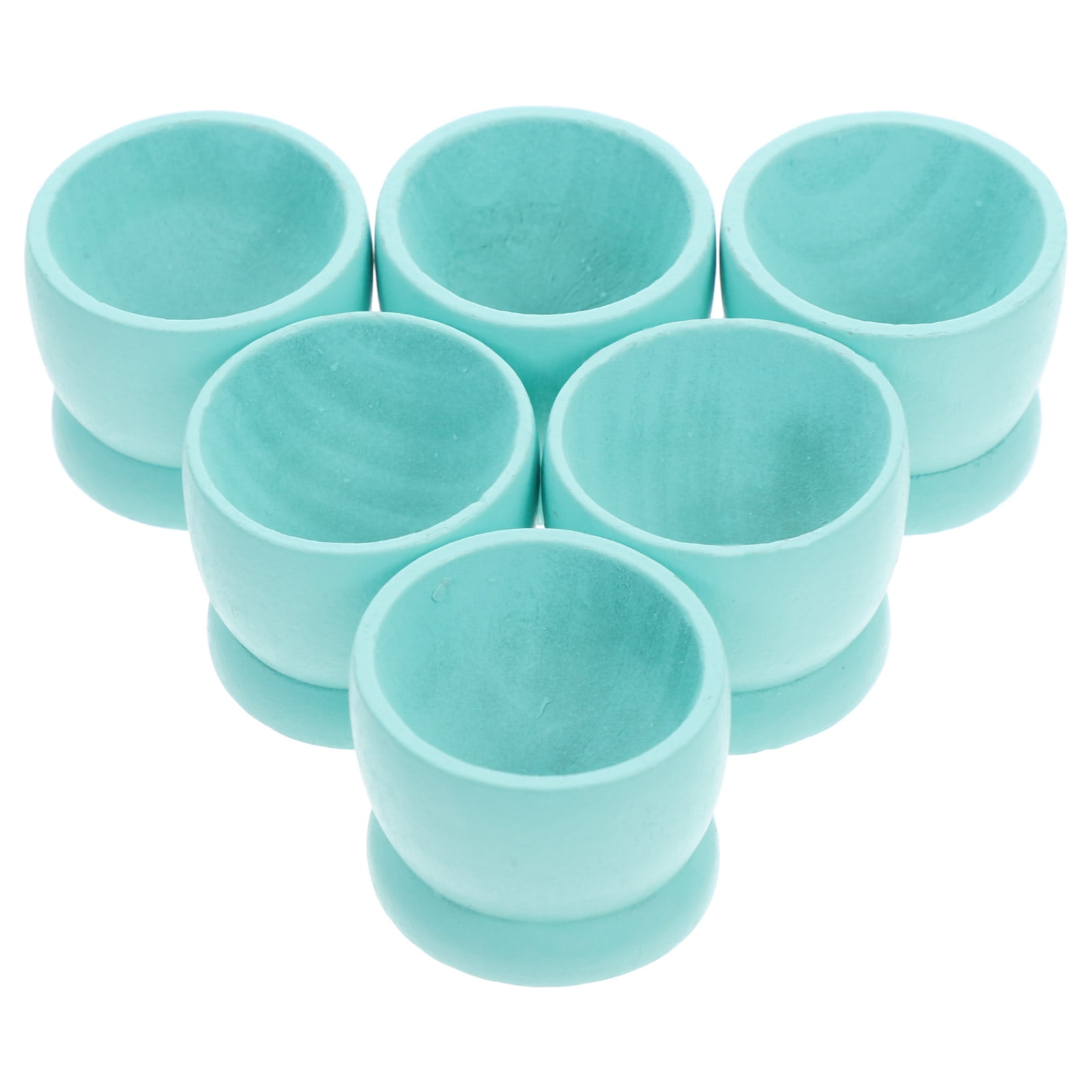 Dayesque 6pcs Wooden Easter Egg Cups for Children DIY Boiled Egg ...