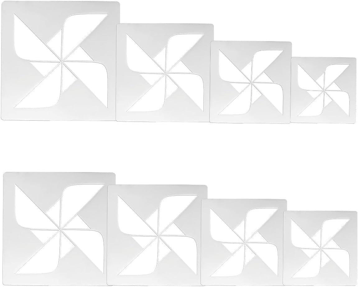 Dayesque 8pcs DIY Large Windmill Stencils Plastic Painting Templates ...