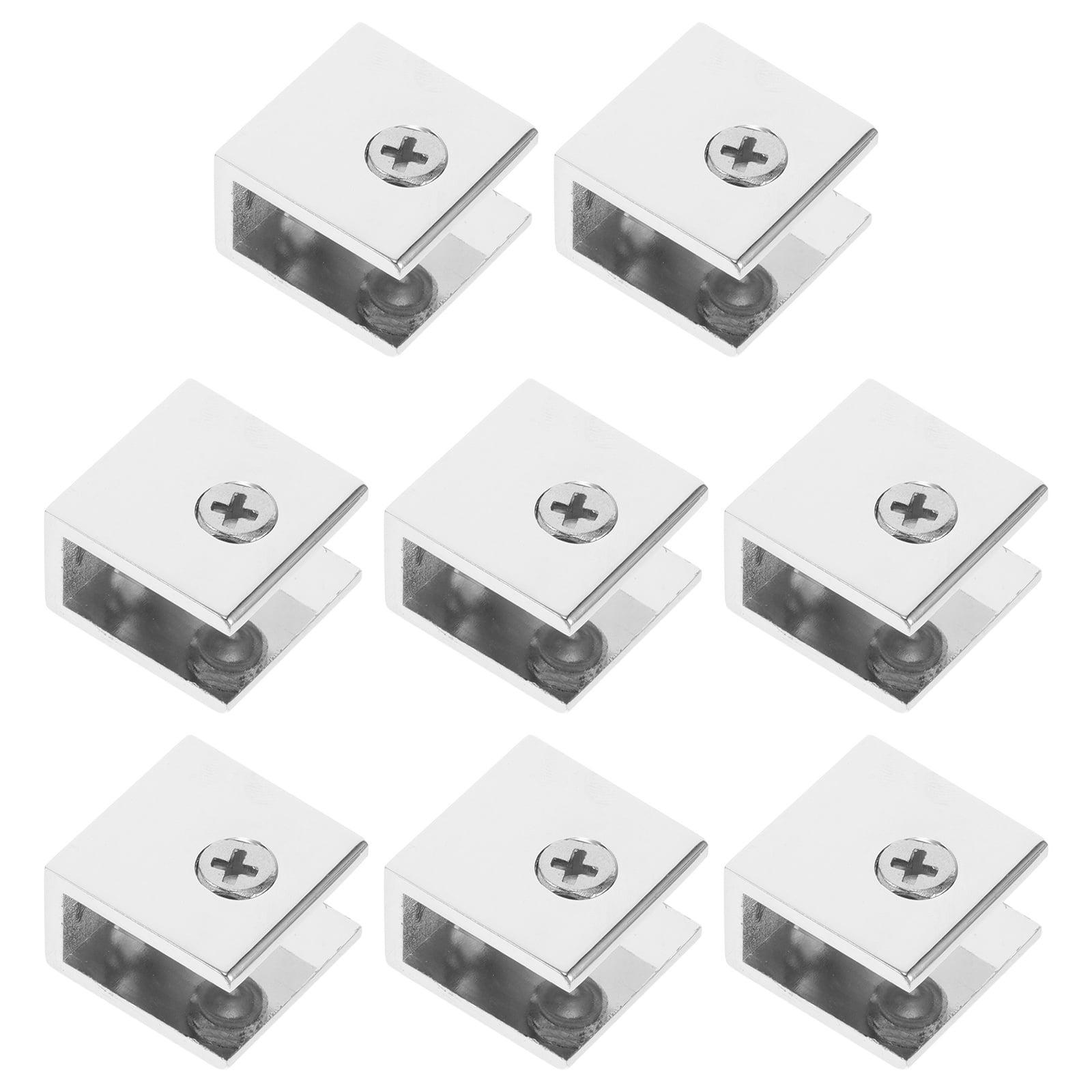 Dayesque 8pcs Glass Shelf Clamps Metal Glass Clips For Glass Fixing ...