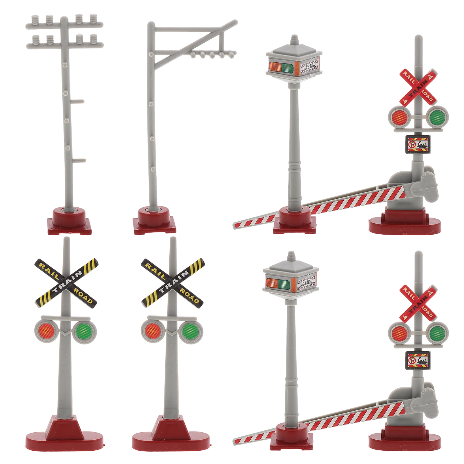 Dayesque 8pcs Micro Landscape Model Train Traffic Light Mini Railroad ...