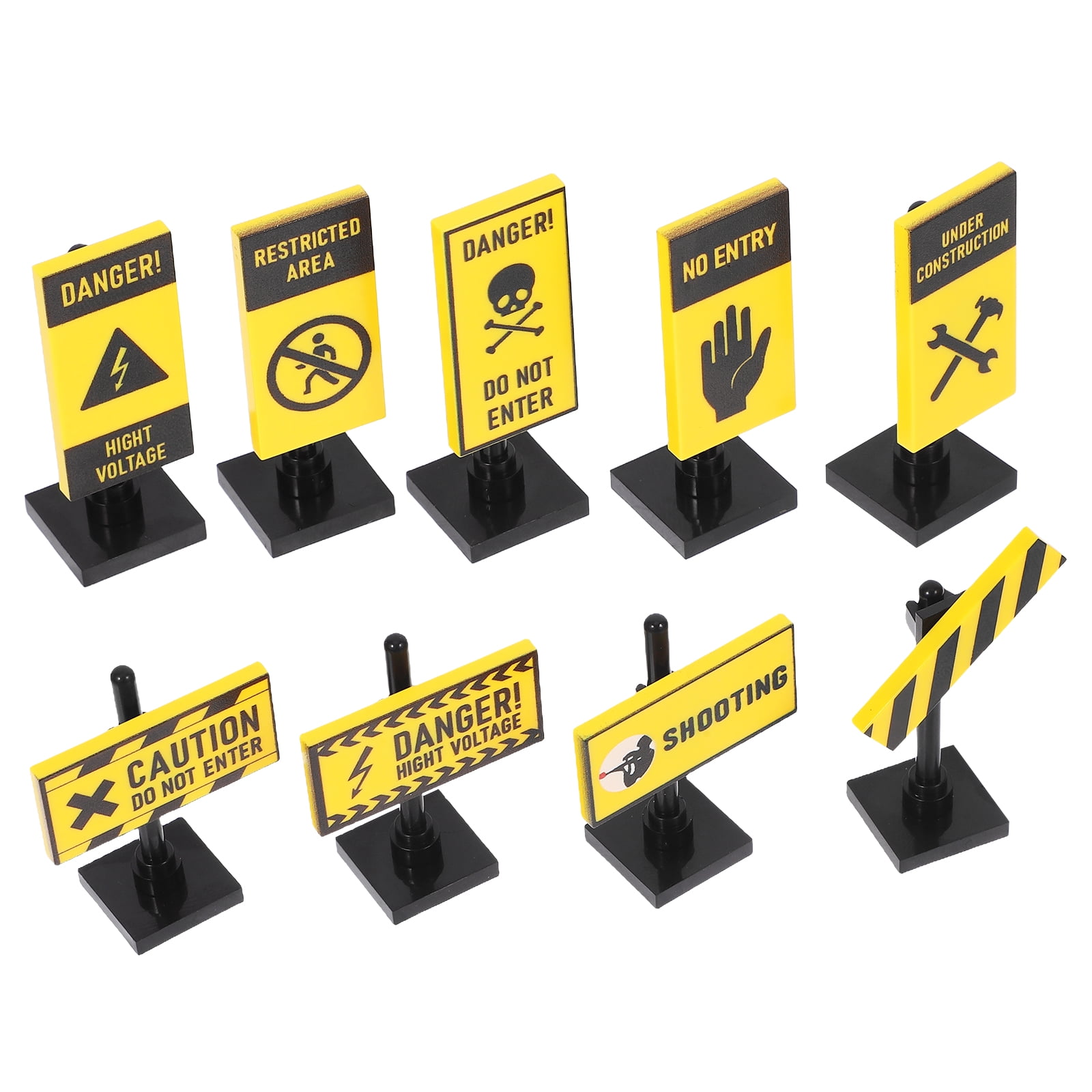 Dayesque 9pcs Mini Traffic Signs Warning Sign Model Toys Kids ...