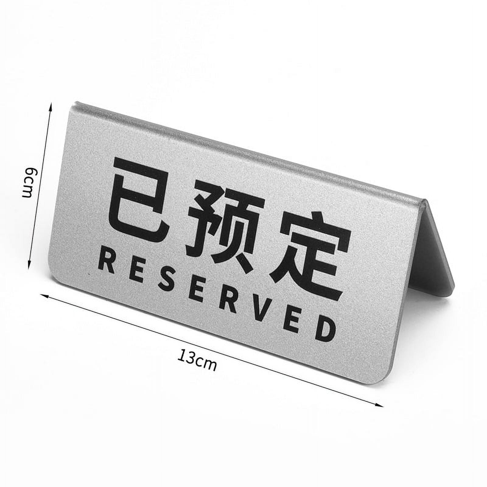 WEUVEB Silver Acrylic Reserved Sign, and Elegant for Home and ...