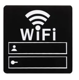 Dayesque Acrylic Wifi Password Sign Sticker Wifi Sign Board Self Stick ...