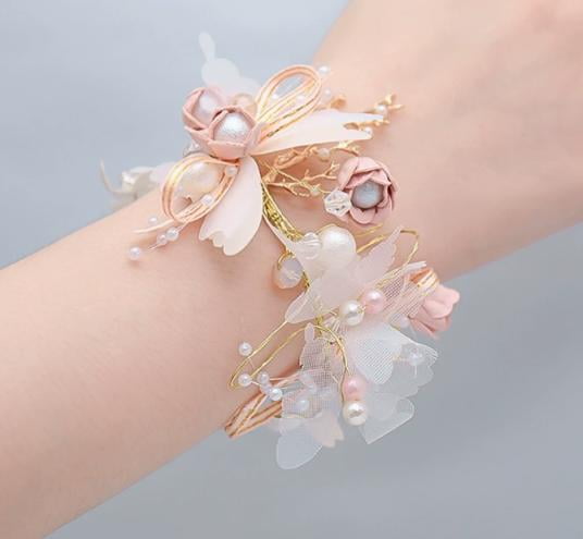 Dayesque Bridal Flower Wrist Corsage Bridesmaid Wrist Flower Wedding ...