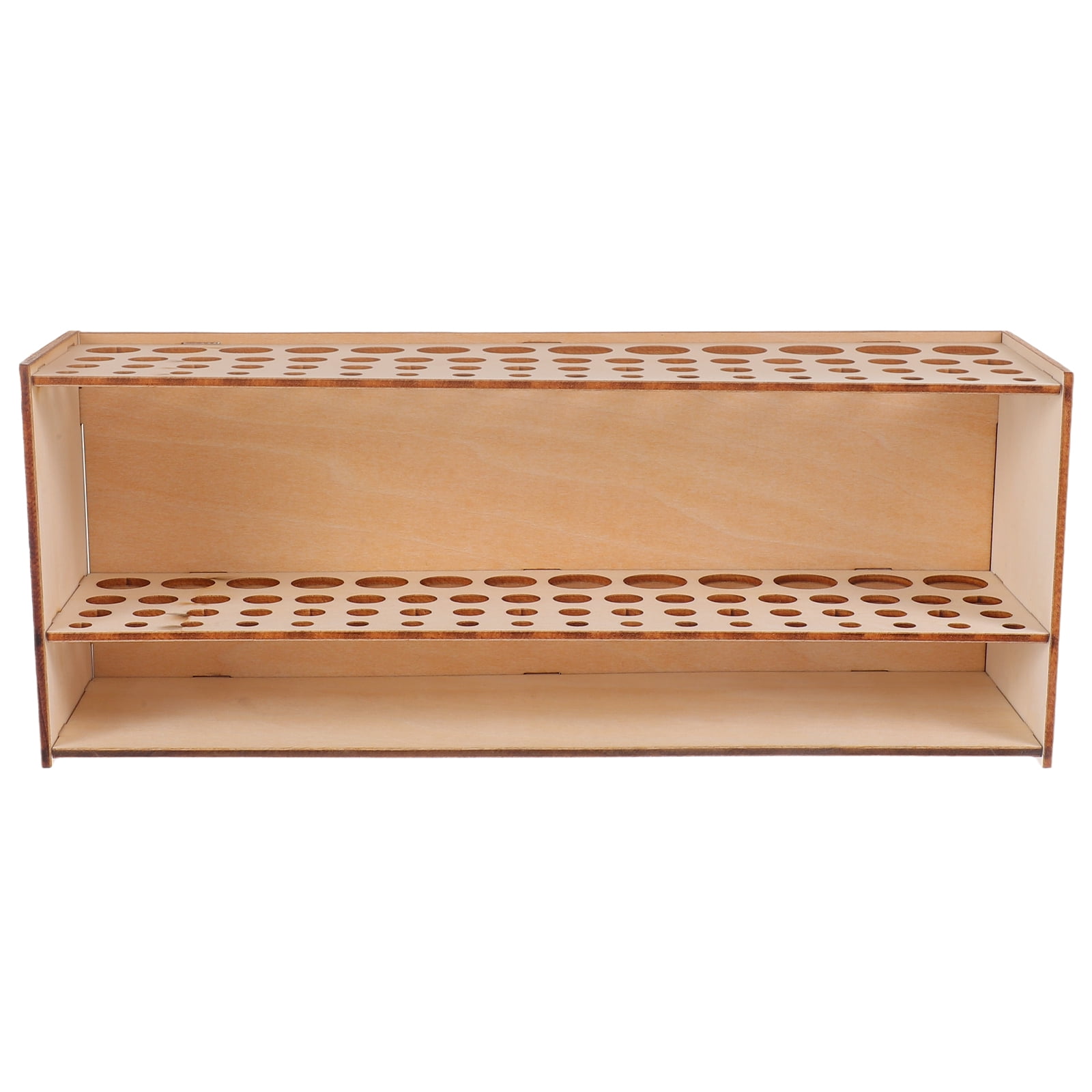 Dayesque Brush Stand Pen Holder Wooden Test Tube Rack Slots Test Tube ...