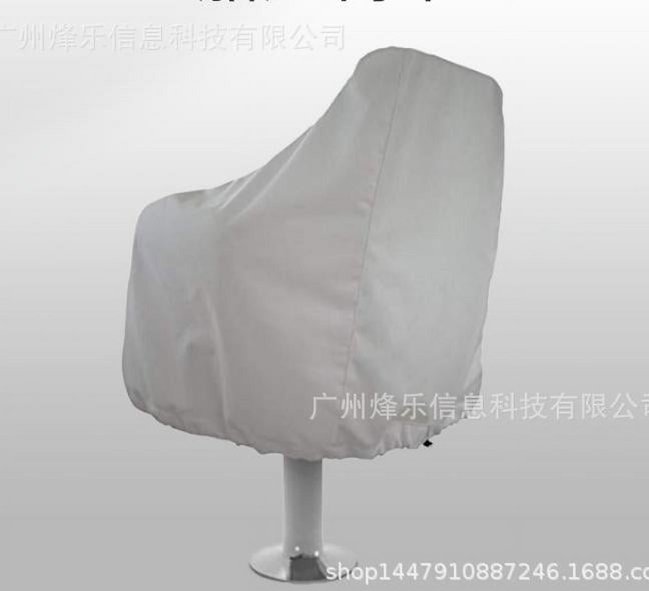 WEUVEB Silver Polyester Boat Seat Covers for Captain Chairs Waterproof ...