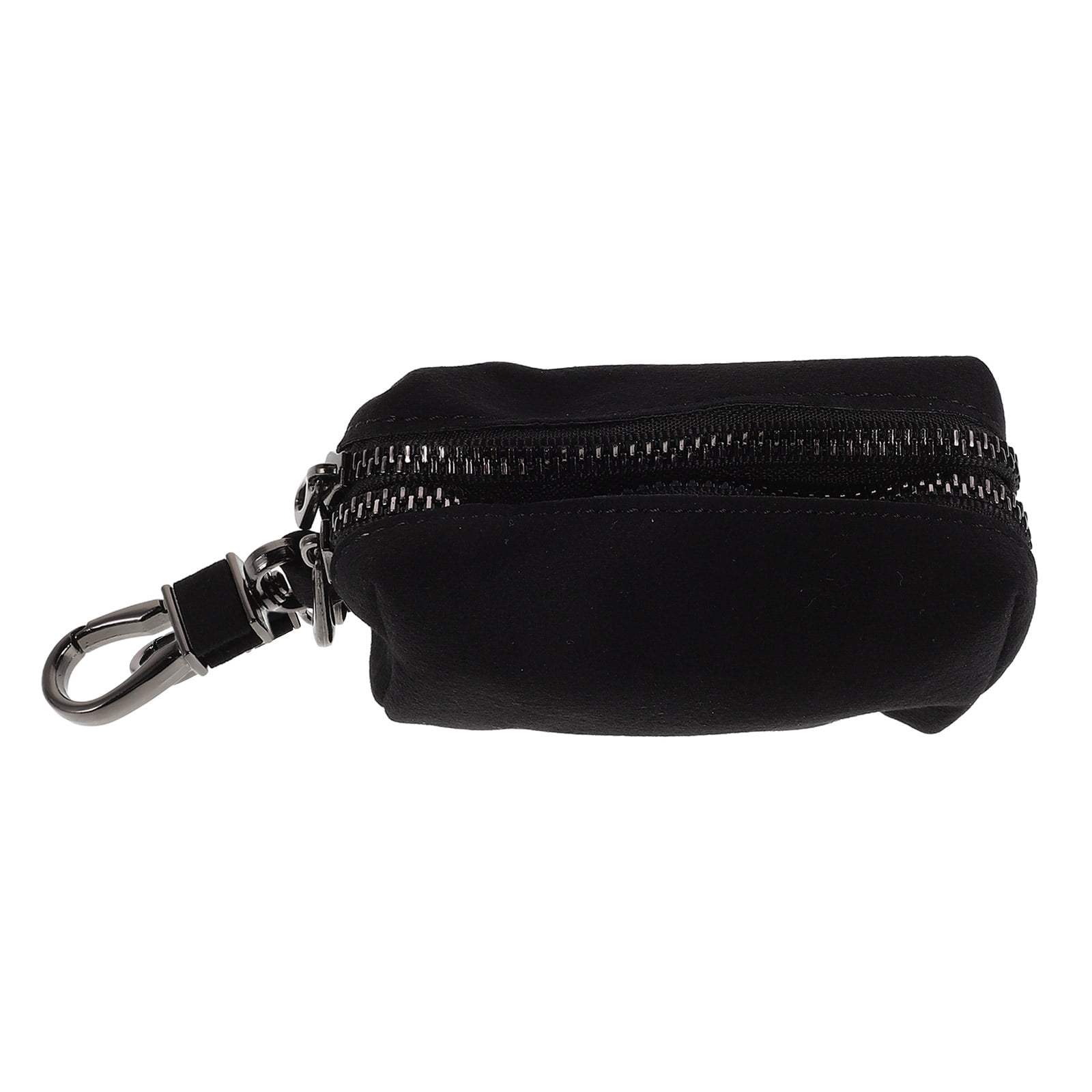 WEUVEB PU Key Wallet Case Black Zipper Lock Large Capacity Vehicle Key ...