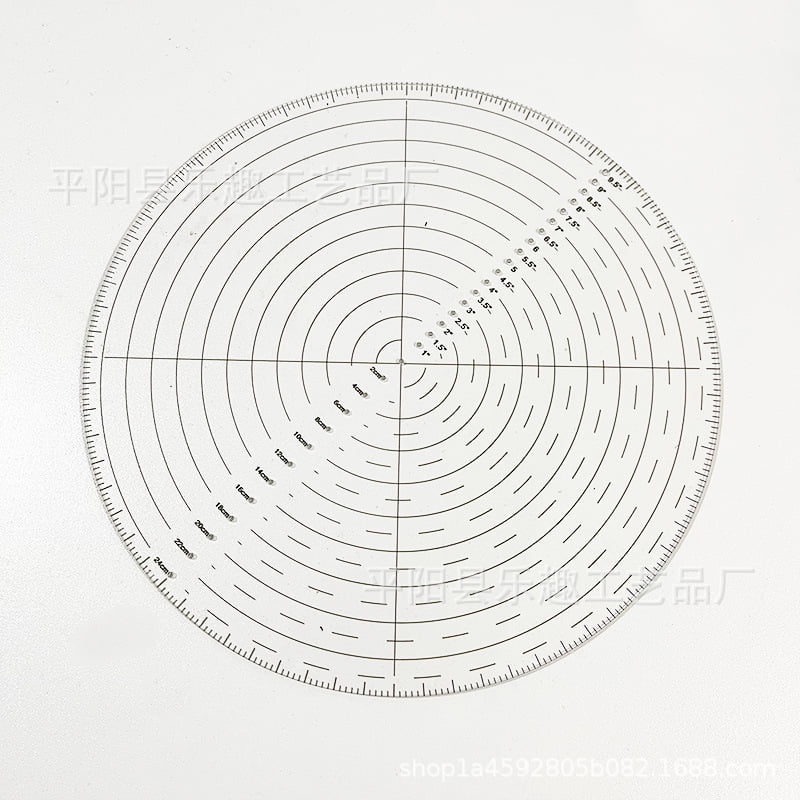 Dayesque Centering Ruler 10in Clear Acrylic Quilting Ruler With Round ...