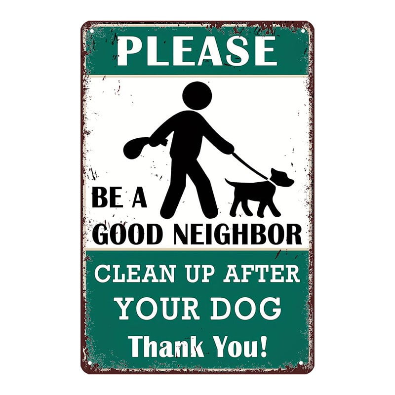 Dayesque Clean Up After Your Sign Puppy Poop Sign Be Nice Warning ...