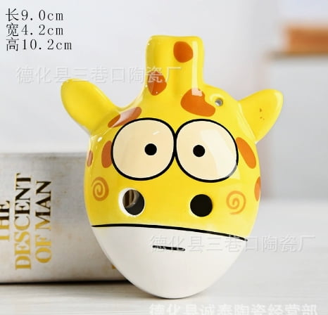 Dayesque Giraffe Shaped 6 Hole Ceramic Ocarina For Childrens Early ...