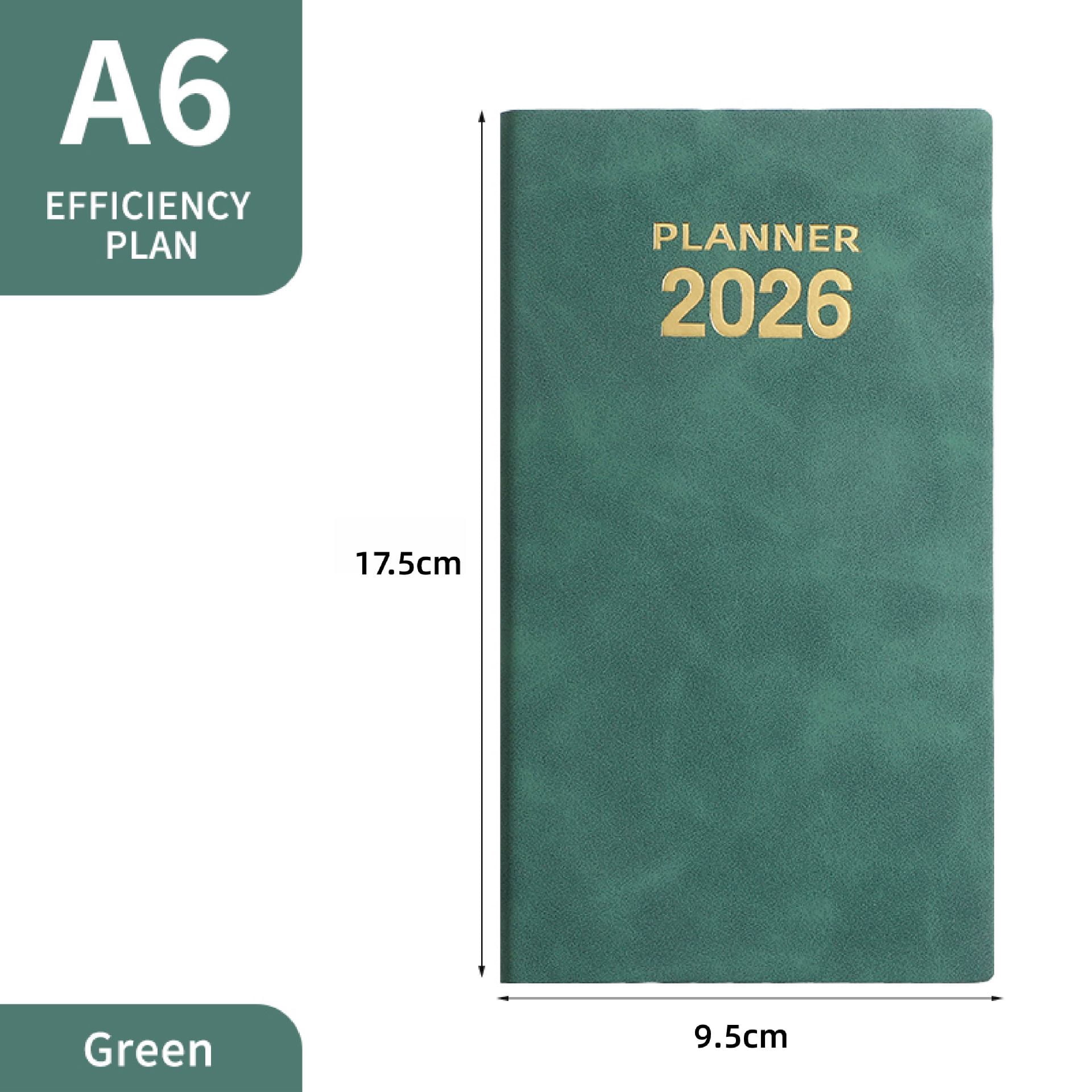 WEUVEB Work Notes Organizer Notebook PU Dark Green 1Pack for Travel ...