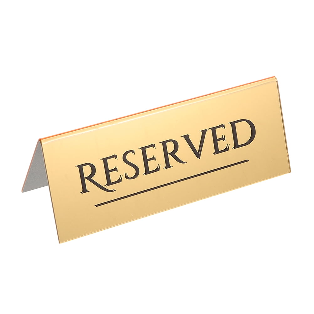 WEUVEB Golden Acrylic Reserved Seating Signs for Wedding Decor Elegant ...