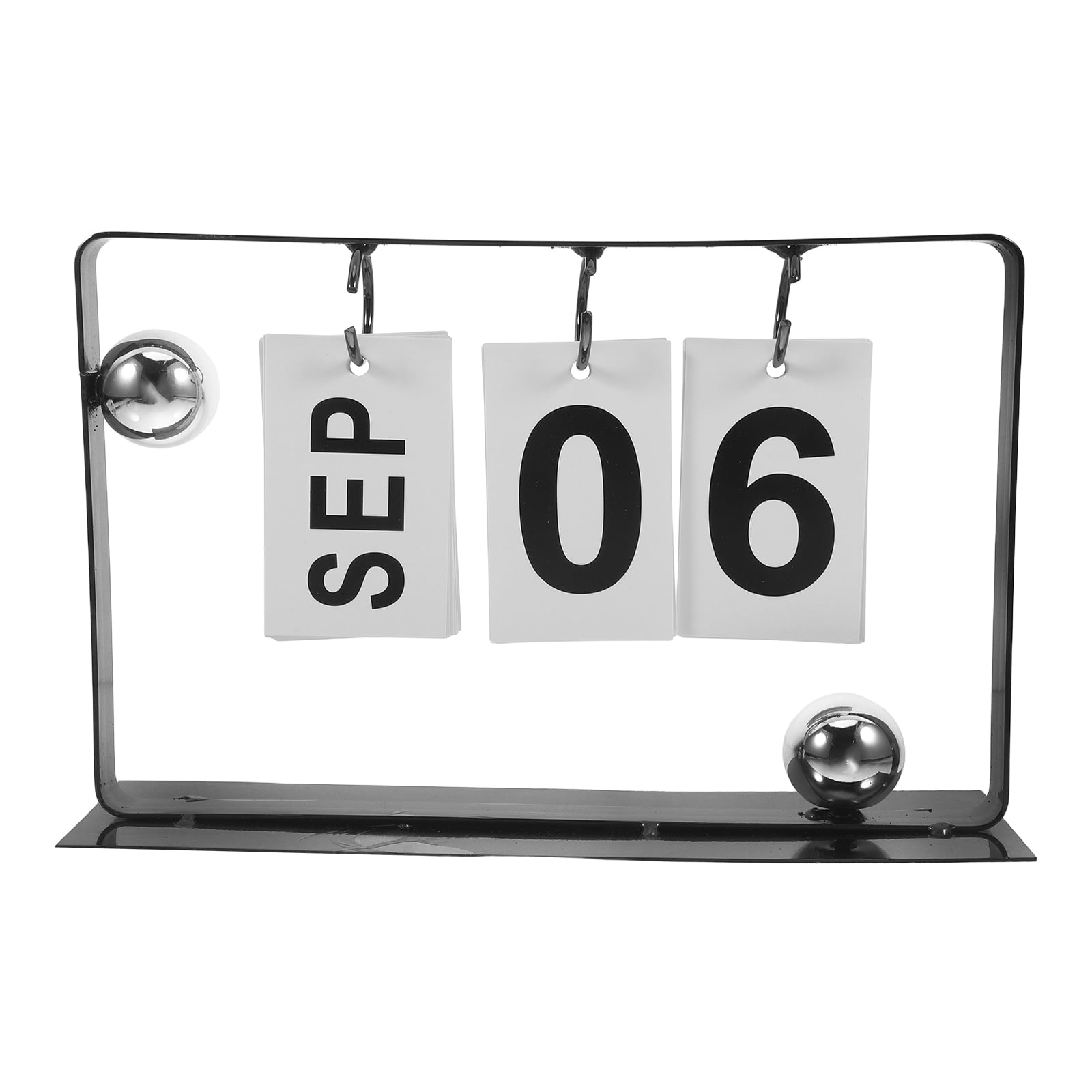 Dayesque Rustic Perpetual Flip Calendar Metal Desk Calendar Standing ...