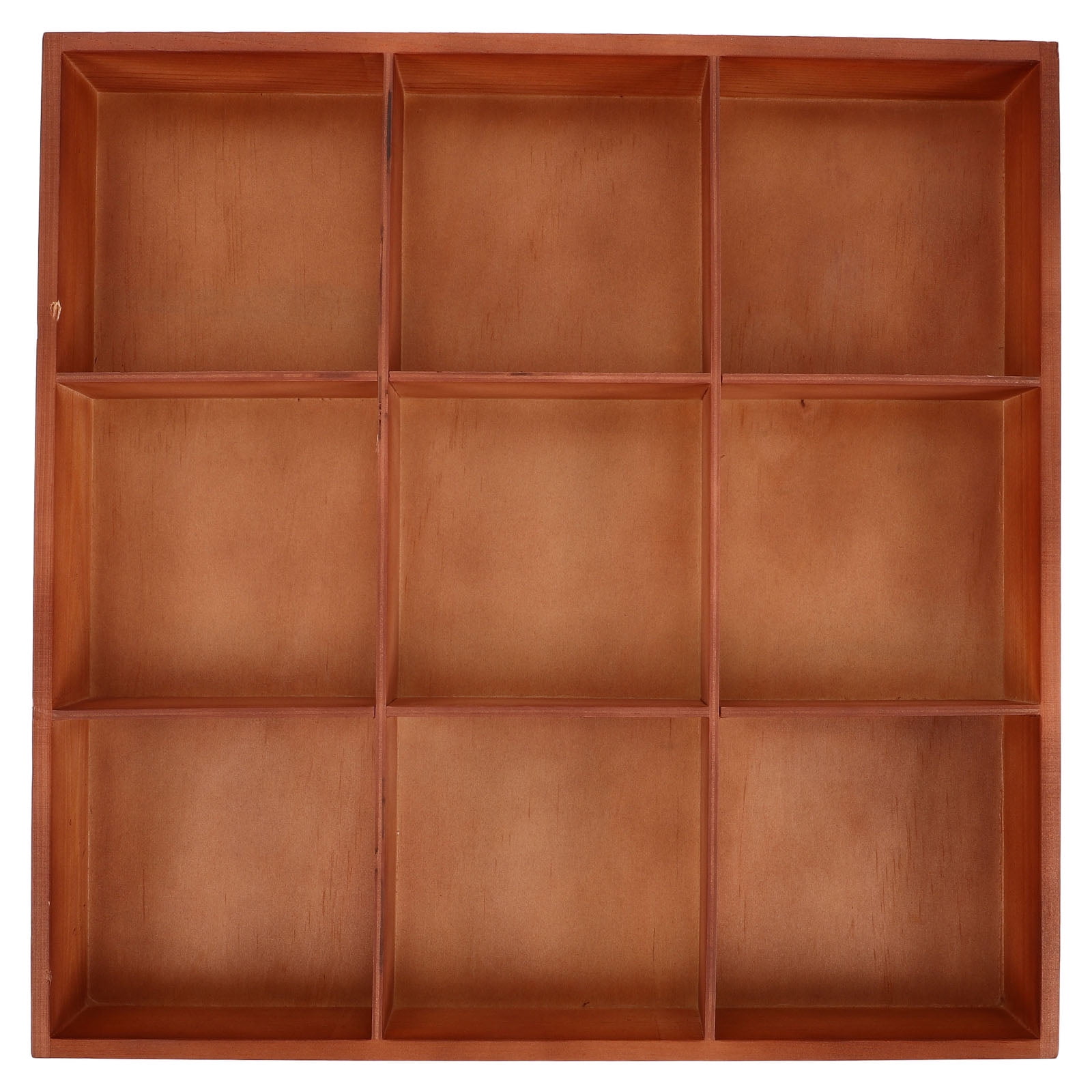 Dayesque Showcase Display Small Wooden Storage Box Dividers Organizing ...
