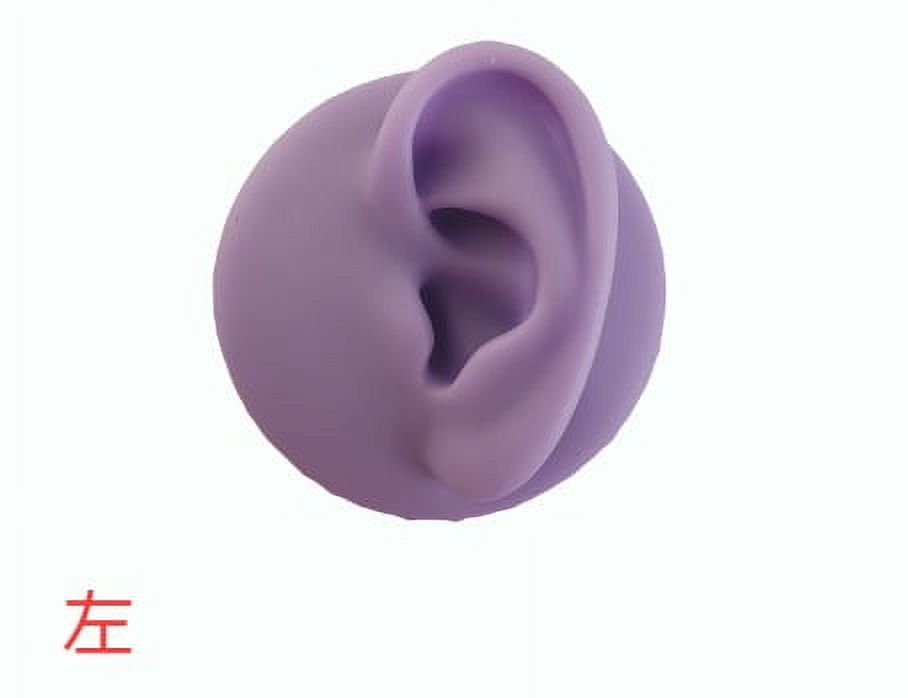 WEUVEB Realistic Violet Silicone Ear Model for Piercing Training ...