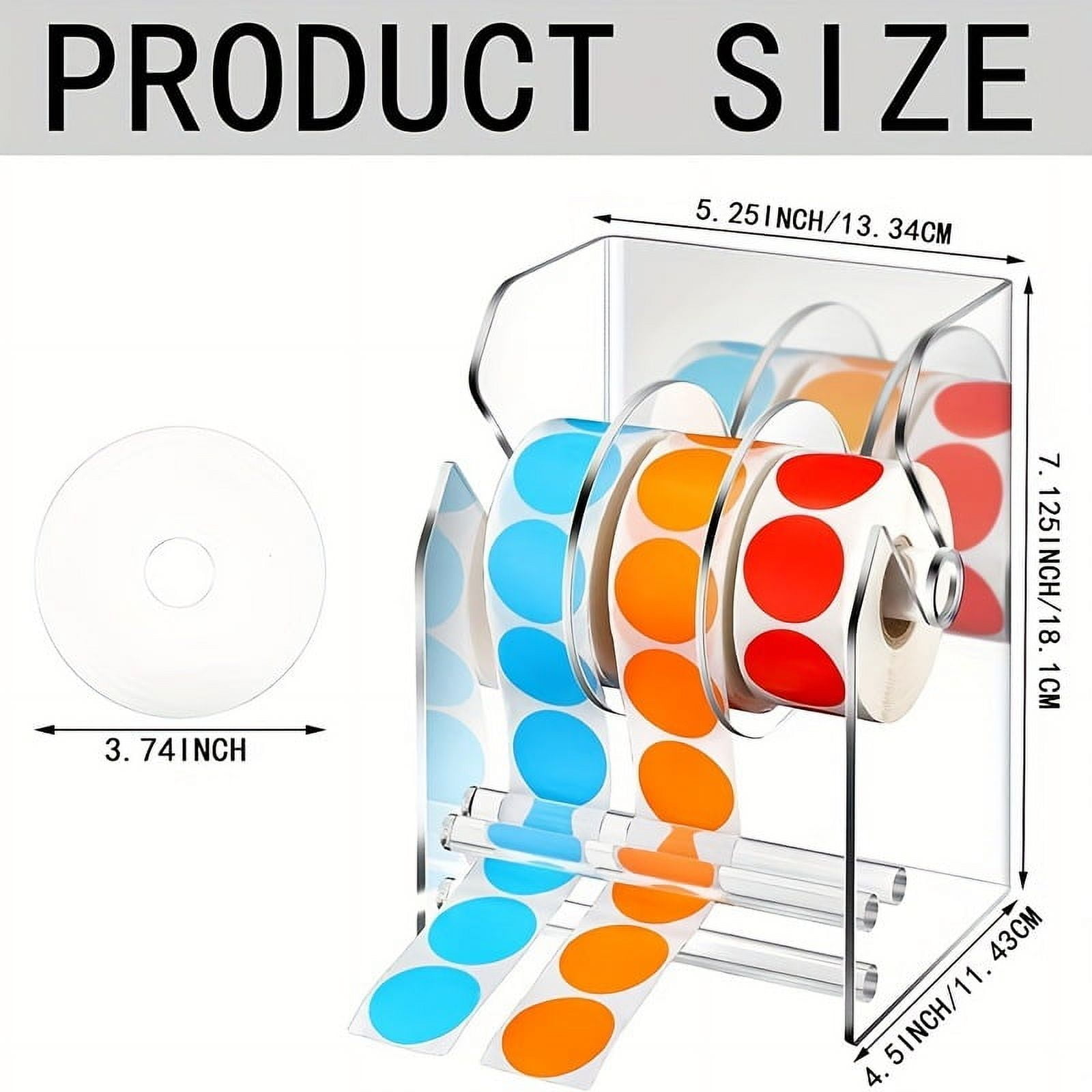 Dayesque Sticker Roll Dispenser Adjustable 3 Slot Label Dispenser 3 ...