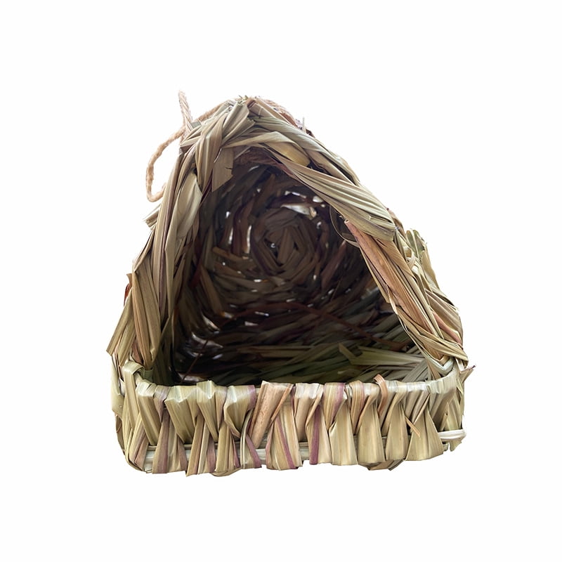 Dayesque Triangle Bird Nest Handmade Woven Flat Base Bird House Small ...