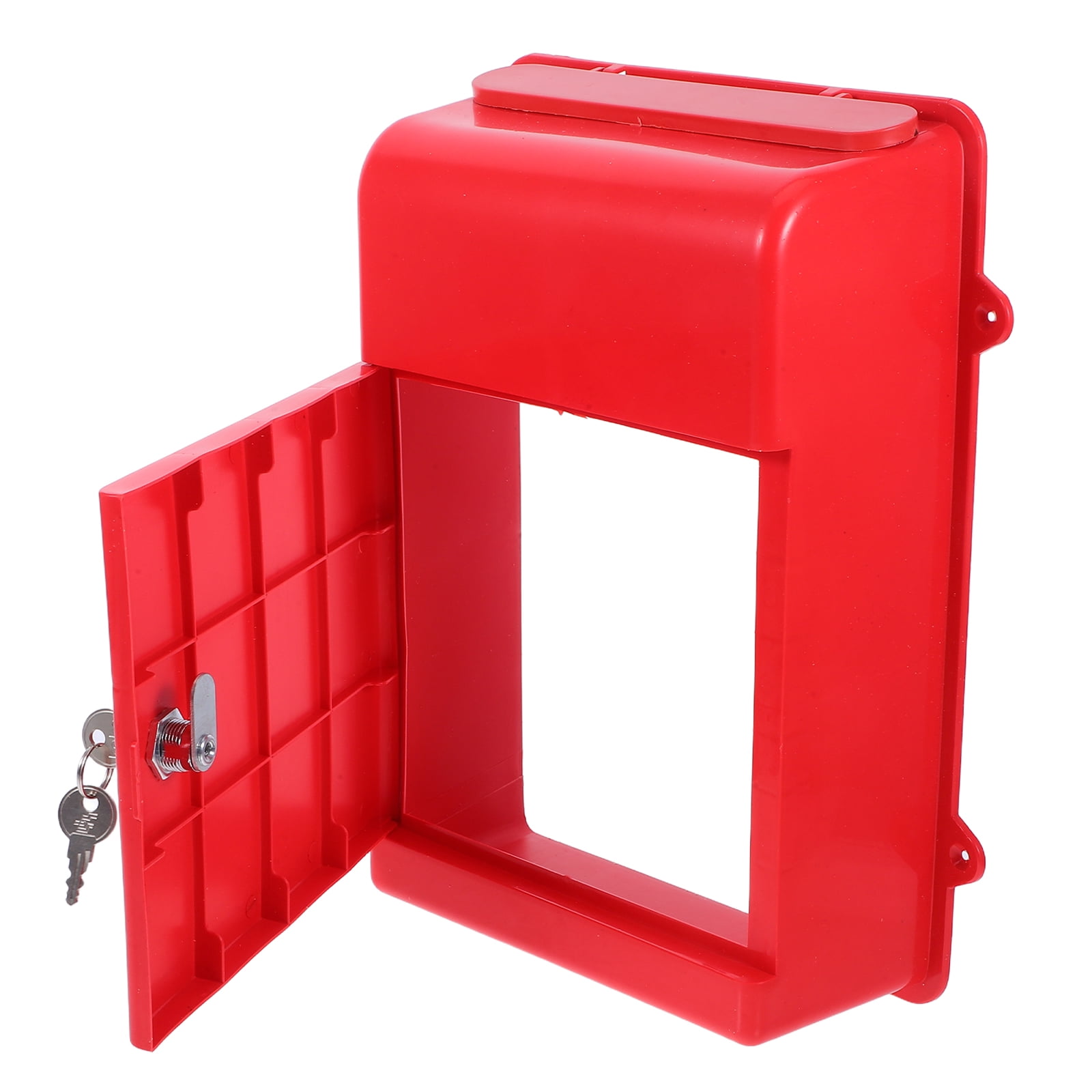 Dayesque Wall Mounted Lockable Mailbox Plastic Post Box with Key Lock ...