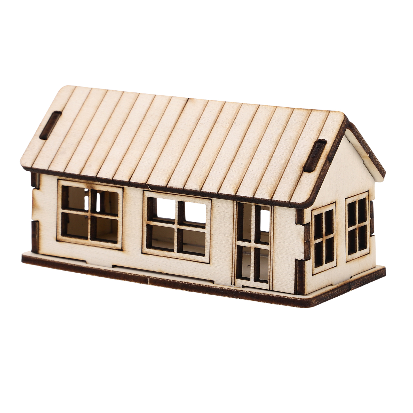 Dayesque Wooden Unfinished House Craft for Kids DIY Paint House Model ...