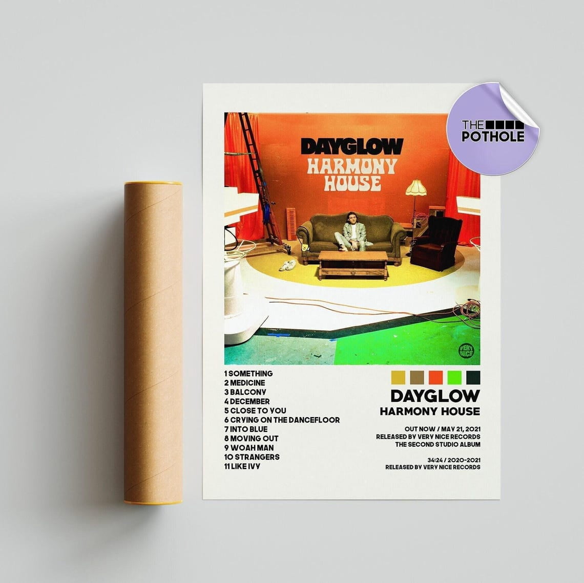 Dayglow S, Harmony House, Album Cover, Print Wall Art, Music Band, Home ...
