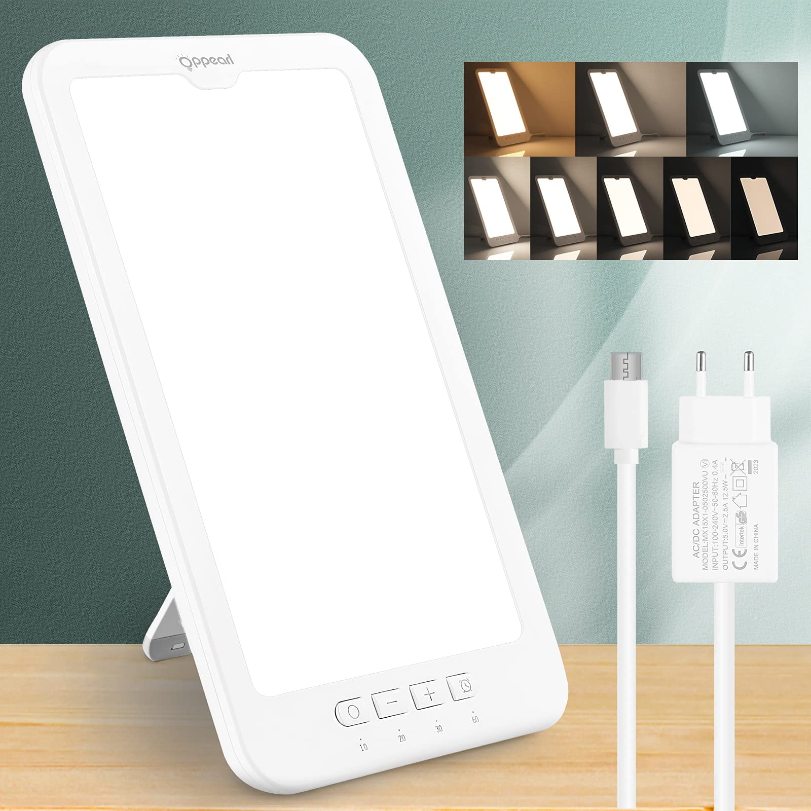 Daylight lamp 10000 Lux, OPPEARL light therapy lamp with timer ...