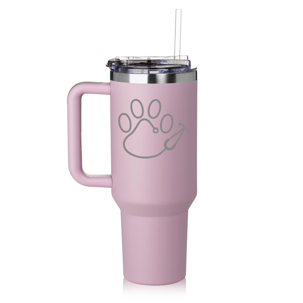 Daylor 40 oz Tumbler with Handle and Straw Lid Stainless Steel ...