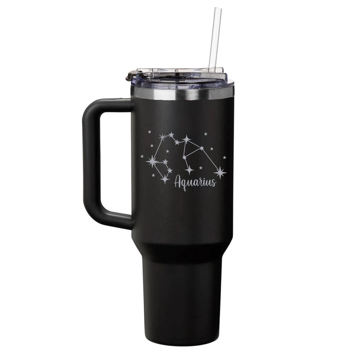 Daylor 40 oz Tumbler with Handle and Straw Lid Stainless Steel ...