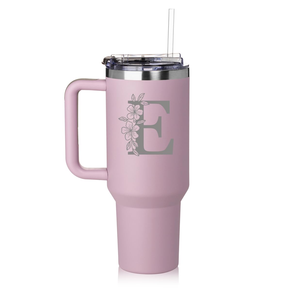 Daylor 40 oz Tumbler with Handle and Straw Lid Stainless Steel ...