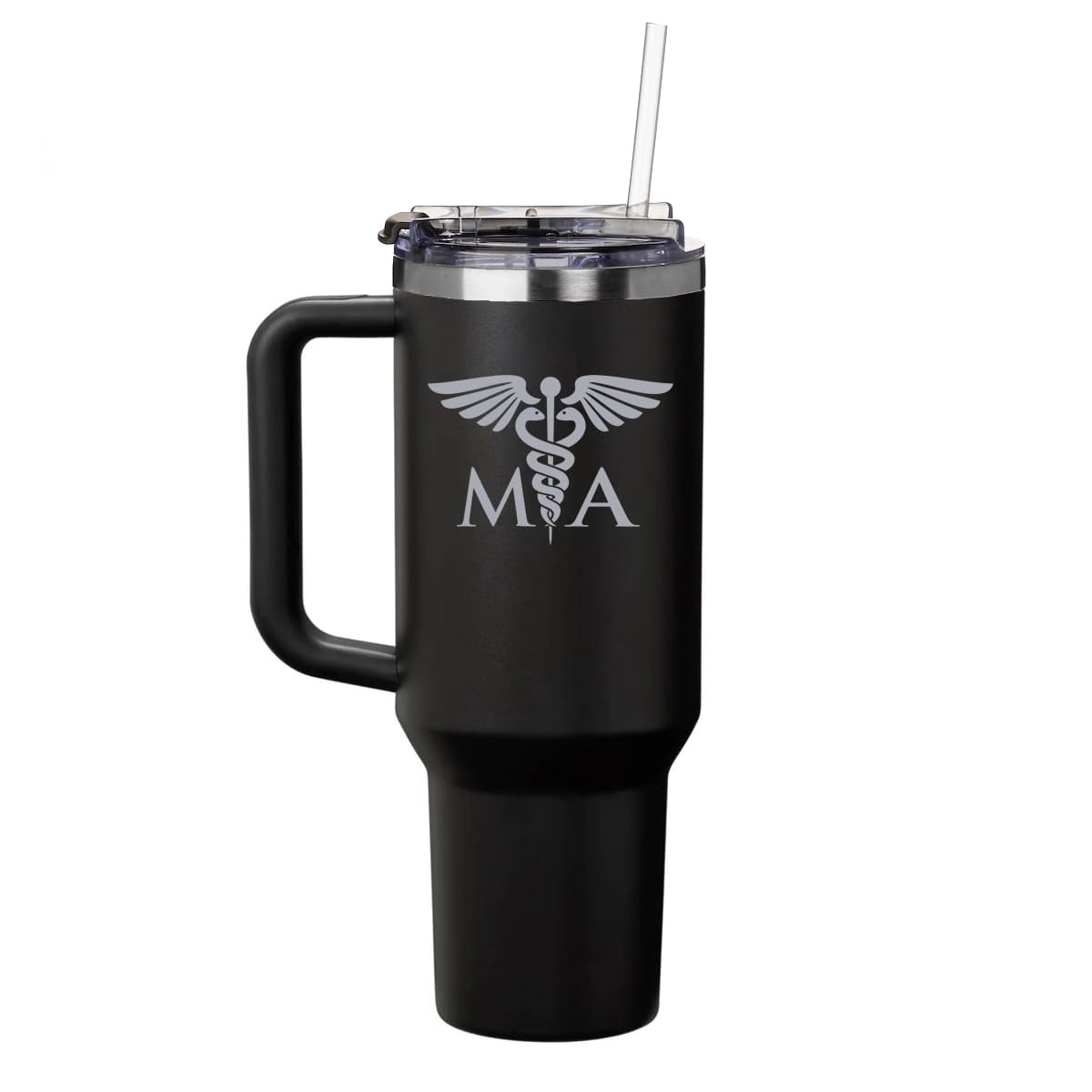 Daylor 40 oz Tumbler with Handle and Straw Lid Stainless Steel ...
