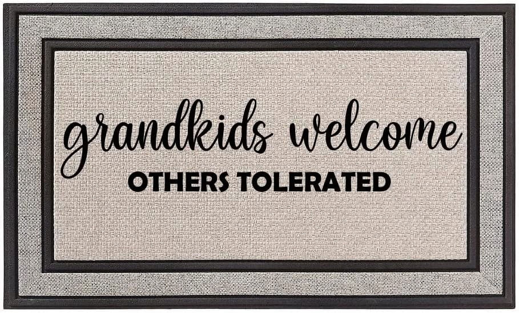 Daylor Outdoor Indoor Doormat 18" x 30" Gray/Beige/Black Rubber Backed ...
