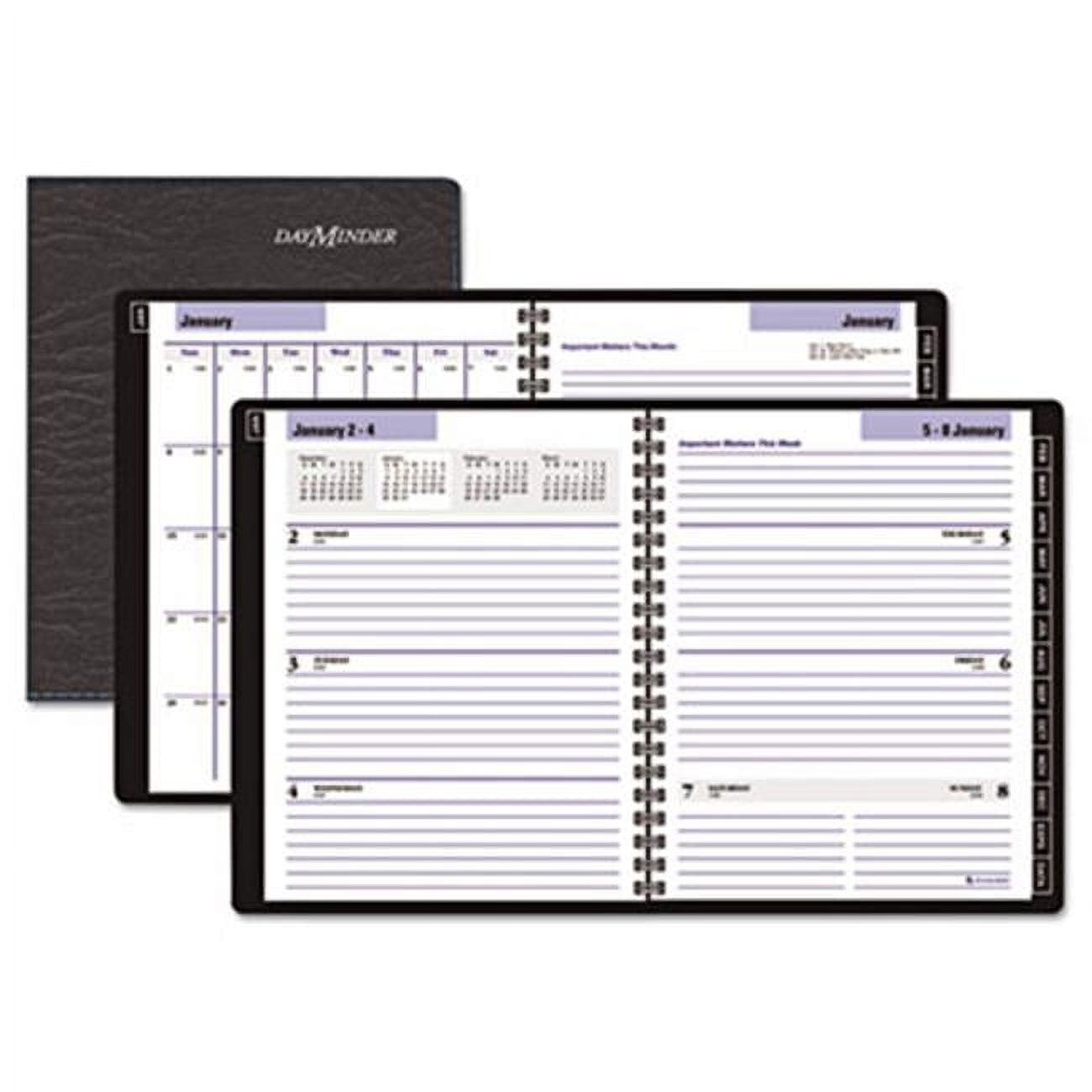 Dayminder G545-00 Recycled Executive Weekly-Monthly Planner Black 6 .88 ...
