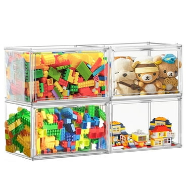 Casewin 3 Tier Transparent Plastic Stackable Storage Box - Adjustable ...