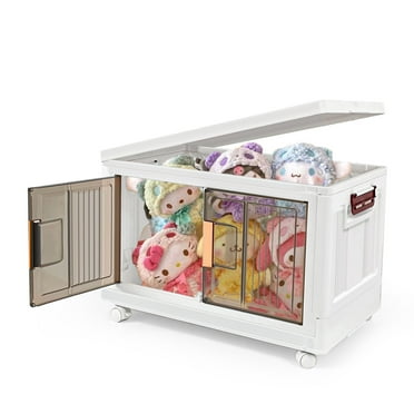 Spec101 Plastic Stackable Storage Bins - 4pc Tan Pantry Closet ...