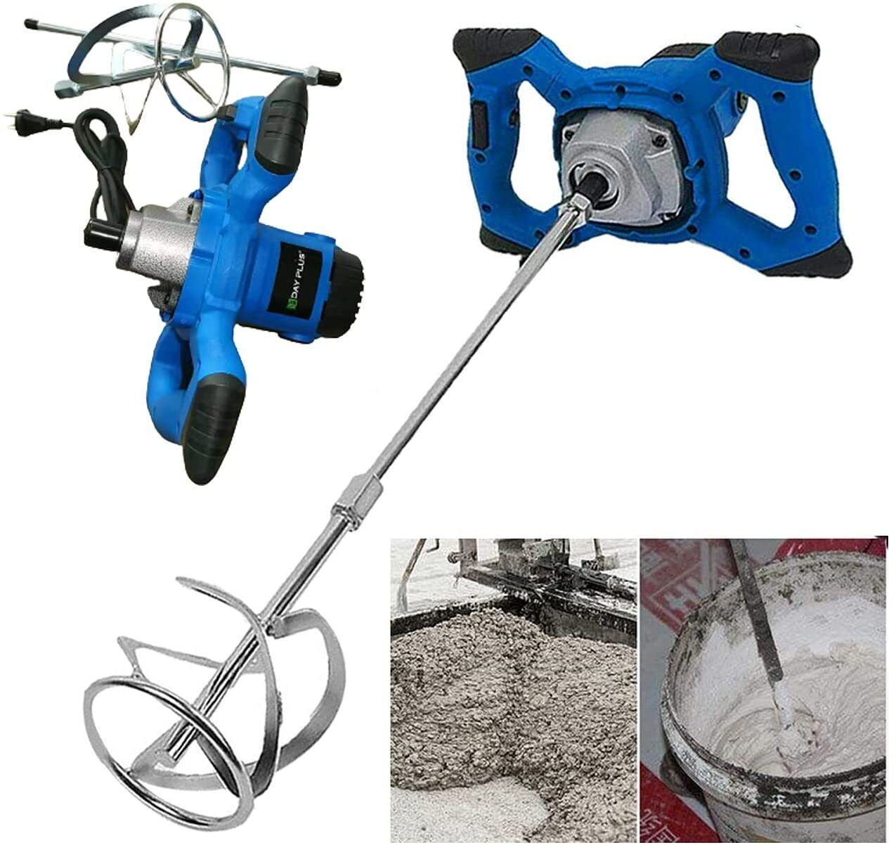 Dayplus 110V 2600W Electric Hand-Held Cement Mixer Stirring Tool Paddle ...