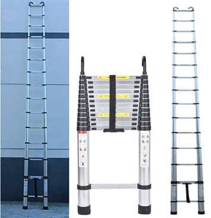 Dayplus 14.4ft/4.4M Aluminum Extension Ladder Portable Loft Ladders ...