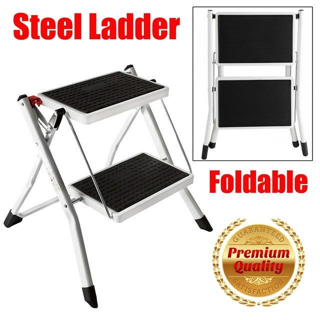 Dayplus 2 Step Stool Folding Ladder, Kitchen Ladder 2 Step Foldable ...
