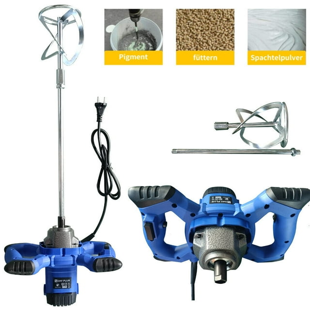 Dayplus 2600W Concrete Machine, Electric Handheld Mortar Mixer with 6 Speed & M14 Mixing Rod ...