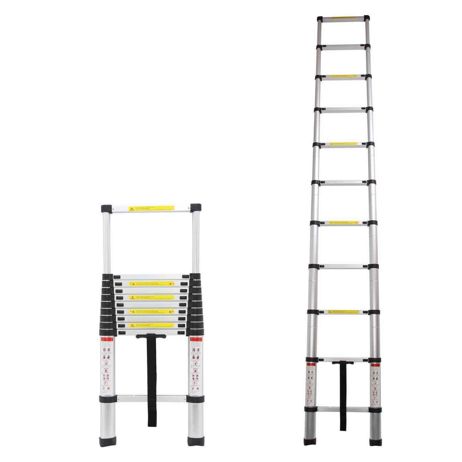 Dayplus 3.2M / 10ft5 Portable Heavy Duty Telescopic Ladder Multi ...