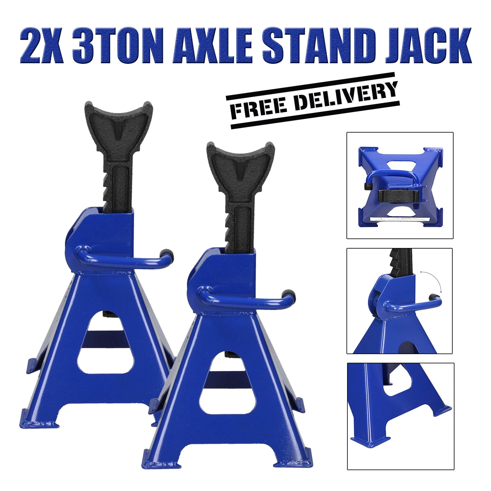 Dayplus 3 Ton Axle Stands Lifting Capacity Stand Heavy Duty Car Caravan ...