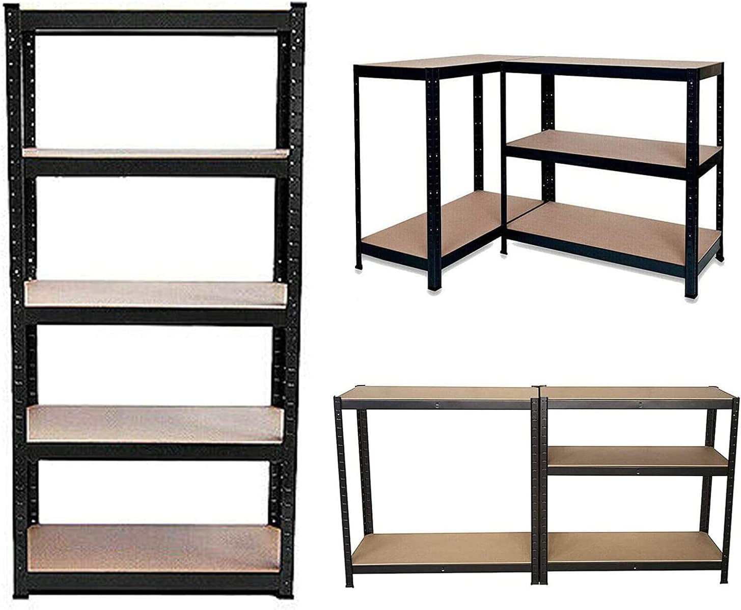 Dayplus 5 Tier Storage Rack Utility Storage Shelves Metal Shelving ...