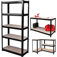 ZenSports 3-Tier Heavy Duty Storage Shelving with Wheels, 220lbs Steel ...