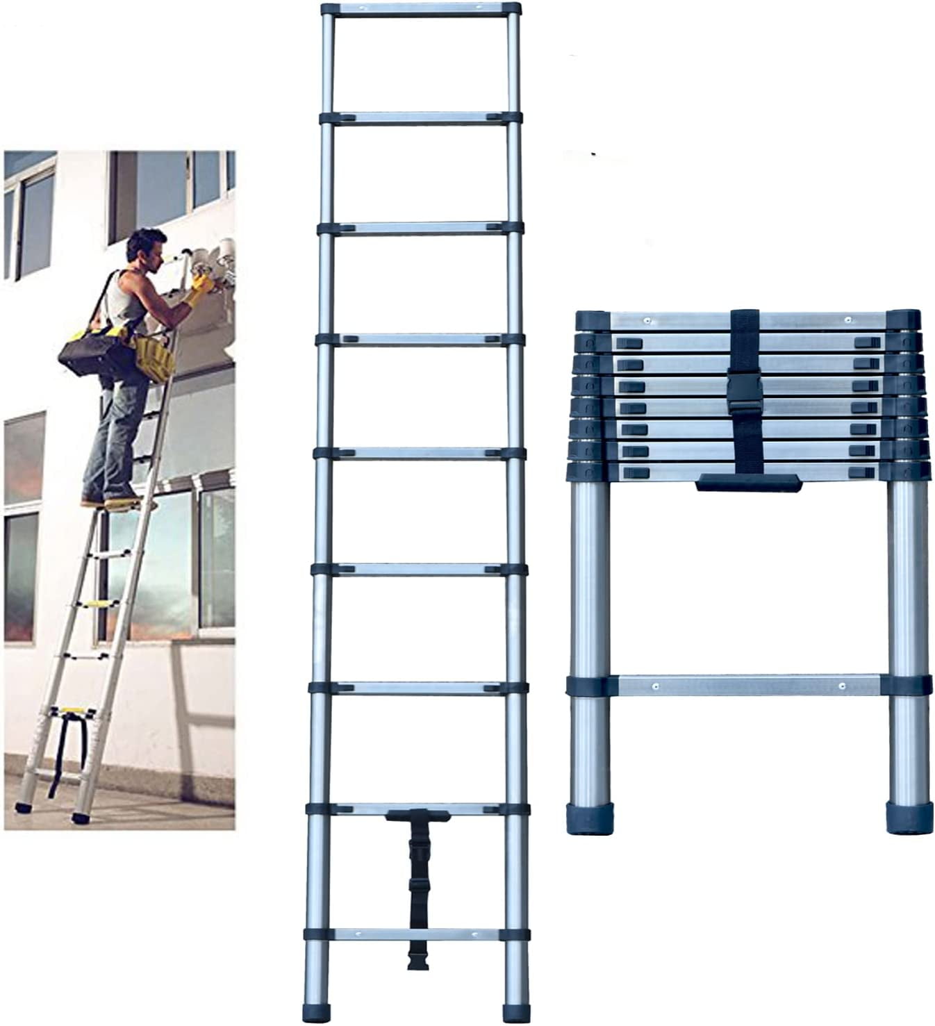 Dayplus Lightweight 8.5ft Multi-Purpose Stainless-Steel Foldable ...